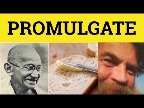 🔵 Promulgate - Promulgate Meaning - Formal English - Promulgate Examples