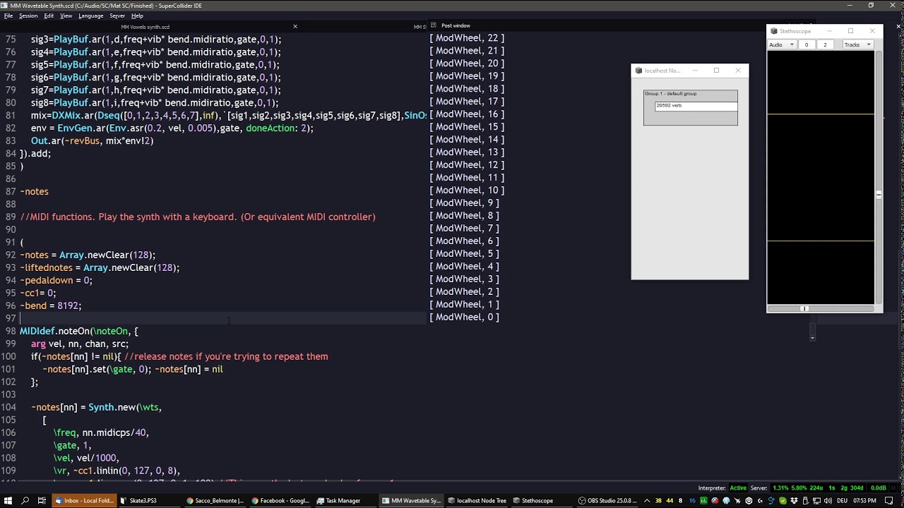 SuperCollider - MM – Wavetable synth