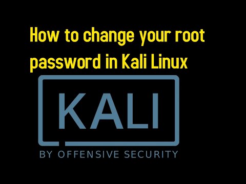How to change your root password in Kali Linux