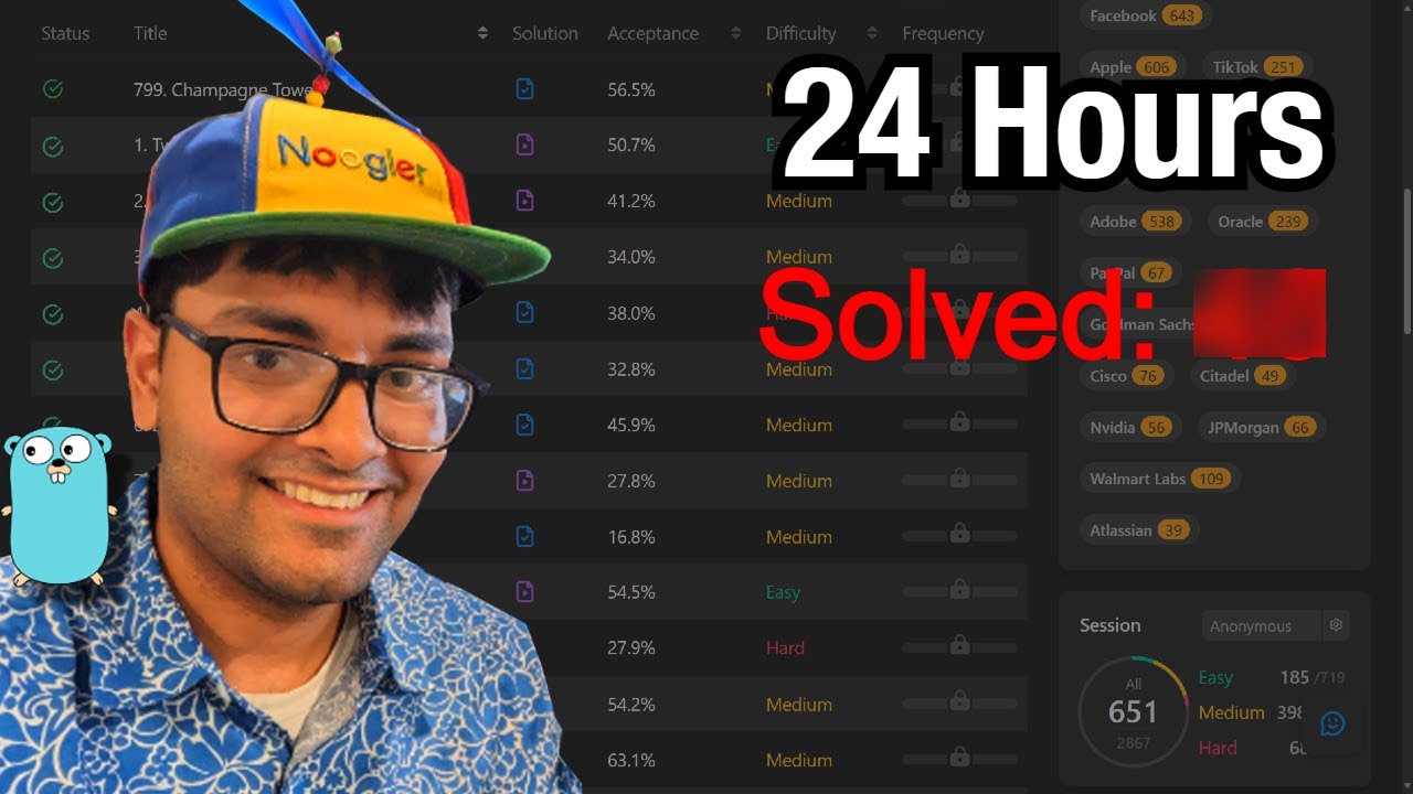 Leetcode 24 Hour Challenge (while learning Golang)