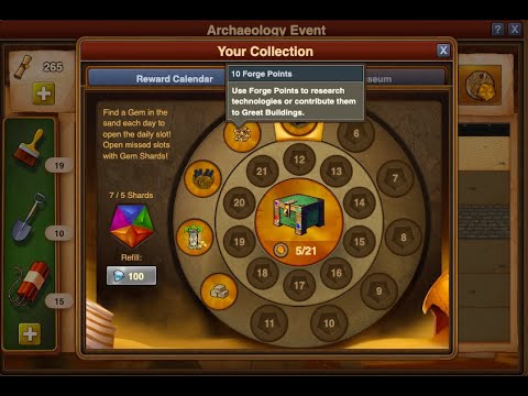 FoE 2021 Archeology Event - Part 6 - Reward Calendar