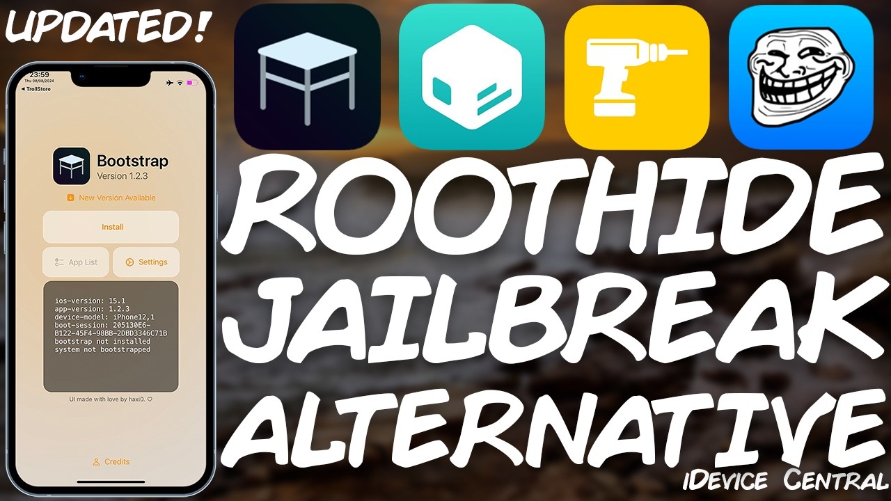 JAILBREAK ALTERNATIVE: NEW RootHide Bootstrap - NEW RELEASES! Home Screen & App Tweaks (iOS 15 - 17)