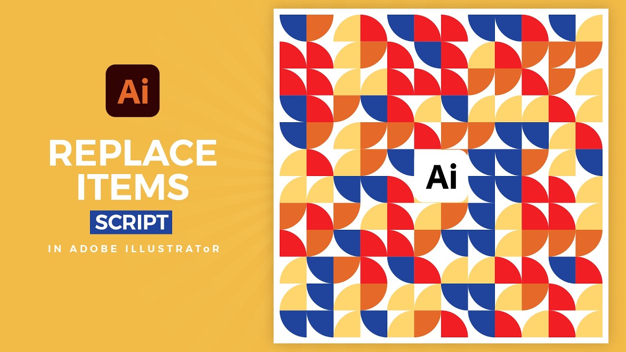 Pattern Design using Replace Items Scripts in Illustrator | Replace Items Script | Illustrator 2026