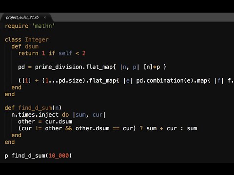 Learn Amicable number algorithm in Ruby - Mind Luster