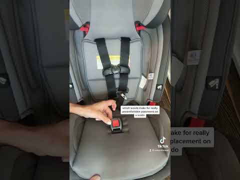 Crotch buckle position on car seat #carseat #carseatsafety #parenting #baby #harnessing