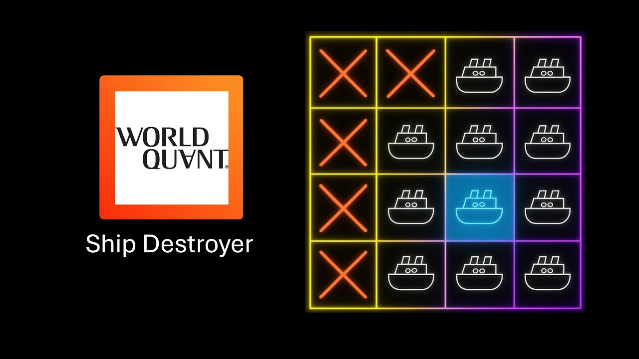 Worldquant Interview Question | Ship Destroyer