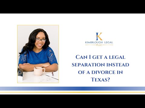 Can I get a legal separation instead of a divorce in Texas?