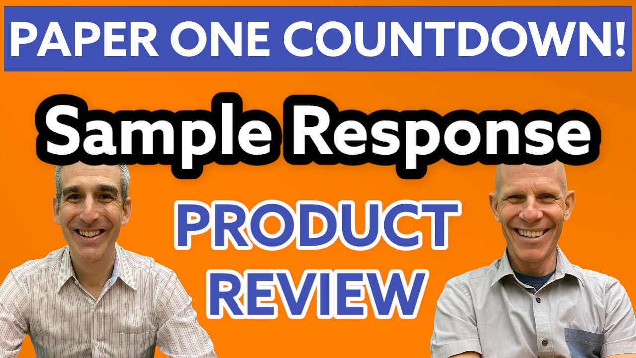 Countdown to Paper One - Product Review - Sample Student Response