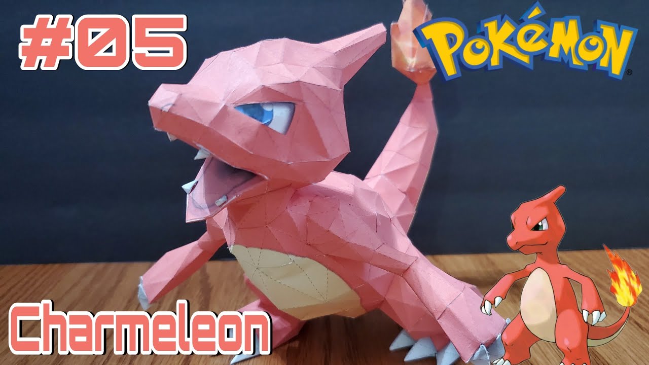 005 / CHARMELEON - Pokémon Papercraft / Papel de Modelo / Tutorial