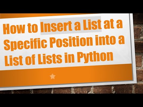 How to Insert a List at a Specific Position into a List of Lists in Python