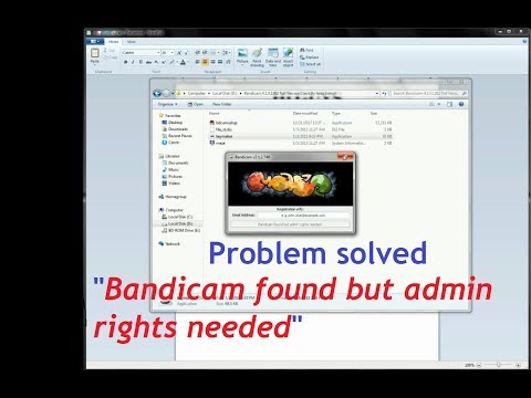 Bandicam Activater || How To Fix "bandicam Found But Admin Rights Needed" Problem ||