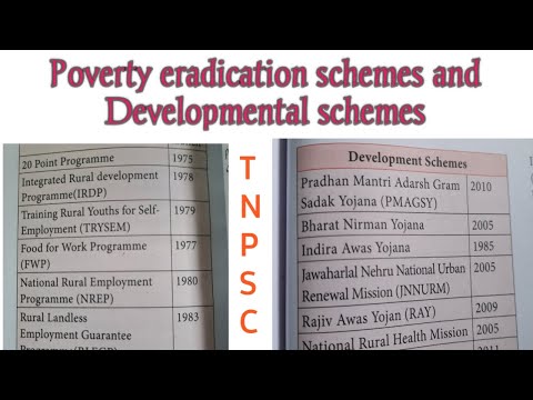 Poverty Eradication and Developmental schemes / New economic book / TNPSC