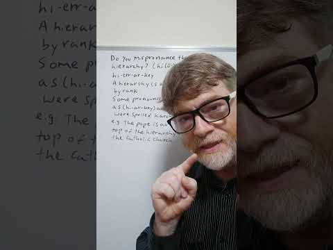 Do You Mispronounce the Word Hierarchy? Many Do - English Tutor Nick P