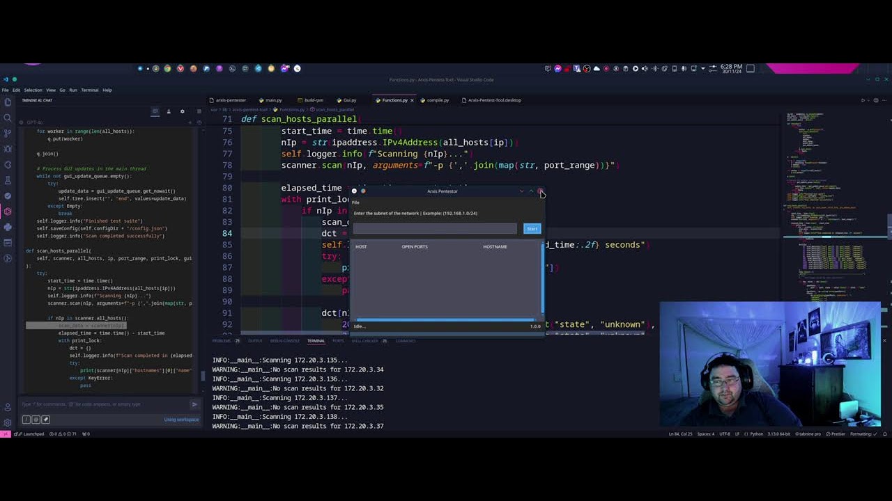 Continued Development of Pentesting Tool | Python3 | ttkbootstrap | nmap