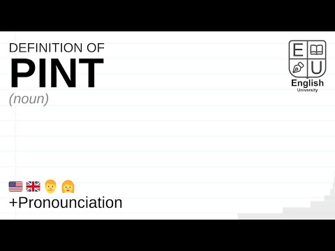 PINT meaning, definition & pronunciation | What is PINT? | How to say PINT