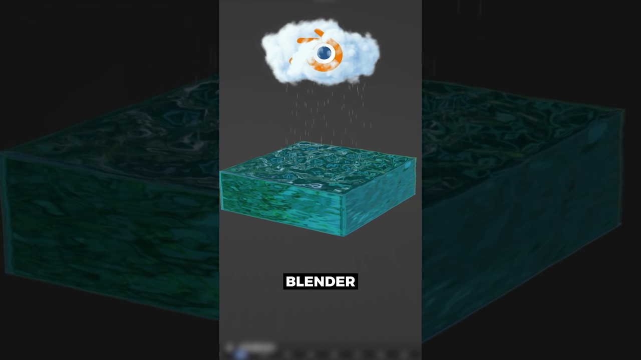 Realistic Rain In Blender3D?! #blender3d #blendertutorial
