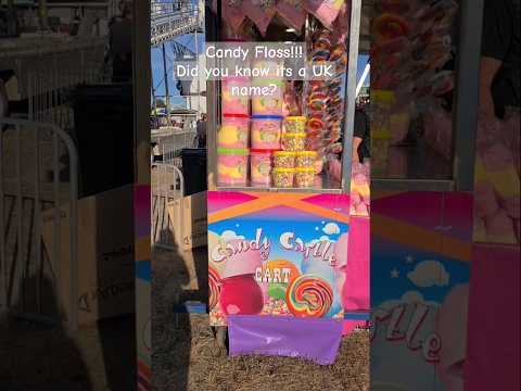 This candy cart with candy floss is so tempting but Do you know all its different names??#shorts #yt