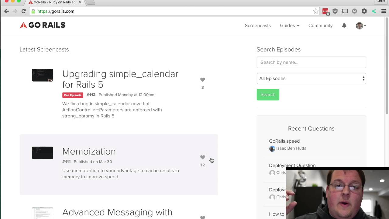 GoRails Performance Tips