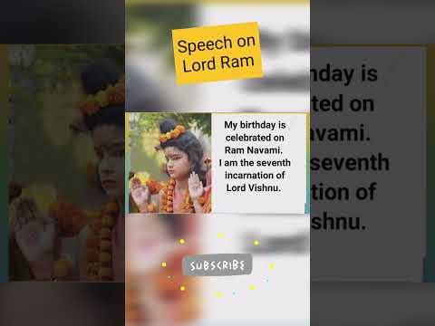 Speech on Lord Ram in English | Lord Ram Speech #shorts #viral #trending #ytshorts #youtubeshorts