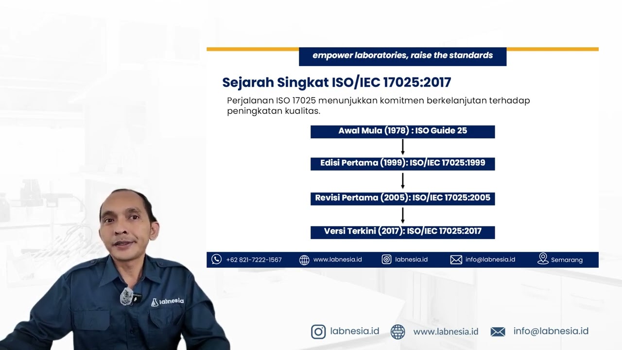 Pengenalan Standar ISO/IEC 17025 : 2017 Persyaratan Kompetensi Laboratorium Pengujian & Kalibrasi