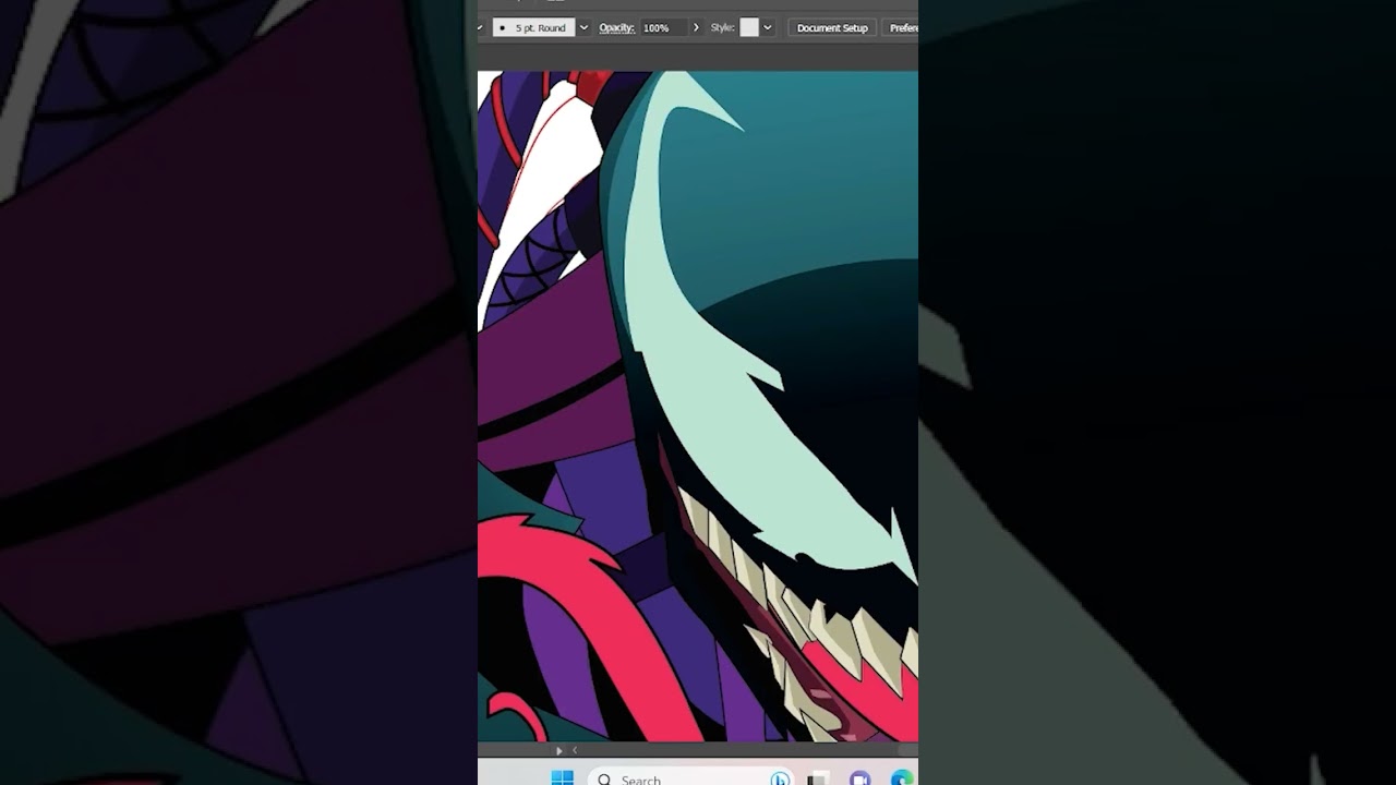 Venom Vector Art || Cyborg Art|| Speed Art|| Sarvivese #art #cyber #drawing #adobeillustrator
