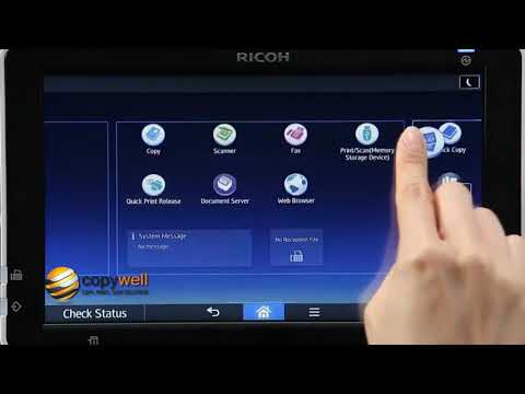 Copywell Ricoh smart Operation Panel Adding an Icon to Home screen