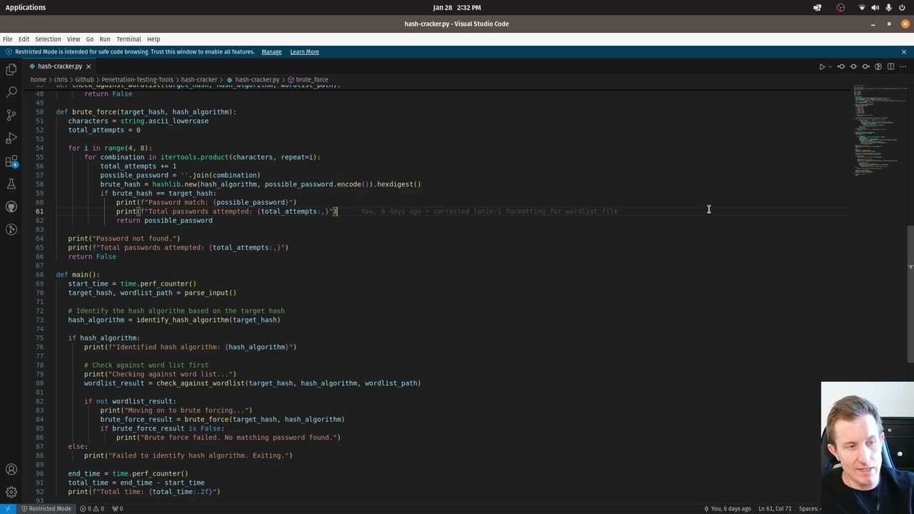 Python Hash Cracker Demo