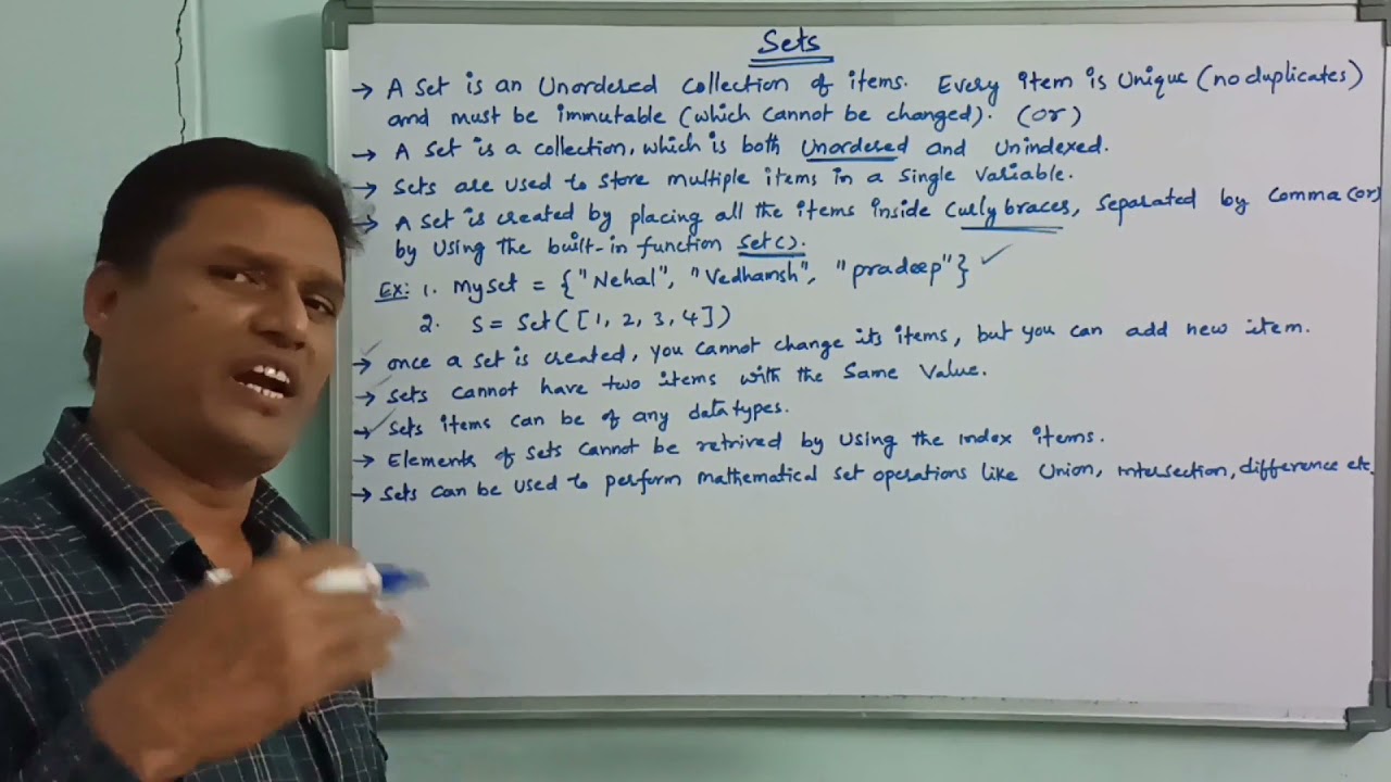 Sets in Python | Python Tutorial for Beginners | Python Sets | Python Programming | in Telugu