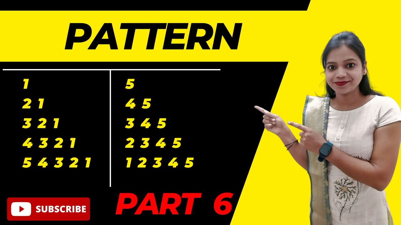 Pattern in java | Triangle  pattern | Number Pattern | Pattern by using nested loop | Pattern Part 6