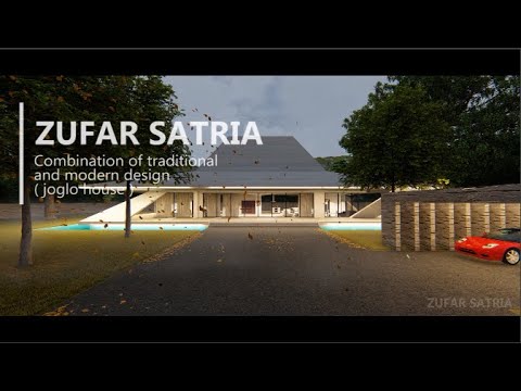 Combination of traditional and modern design ( joglo house )