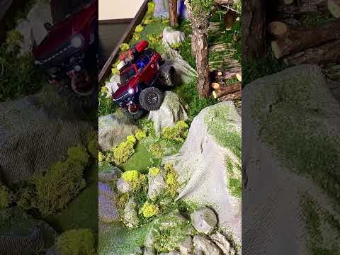 Custom Axial SCX24 Bronco Making Moves on the Indoor Crawler Course! #shorts #rc #crawler