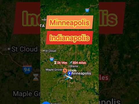 Minneapolis to Indianapolis interesting flight route #shortsfeed #shortsvideo #ytshorts