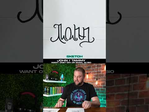[Ep. 1582] What names should I draw next? John & Tammy Ambigram Tattoo Design Idea #shorts