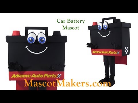 Car Battery Mascot Costume | Mascot Makers - Custom mascots and characters