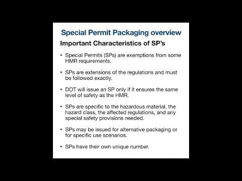 Introduction to Hazardous Material Packages (Part 4)