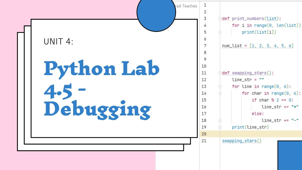 Python Lesson 4.5: Lab - Debugging