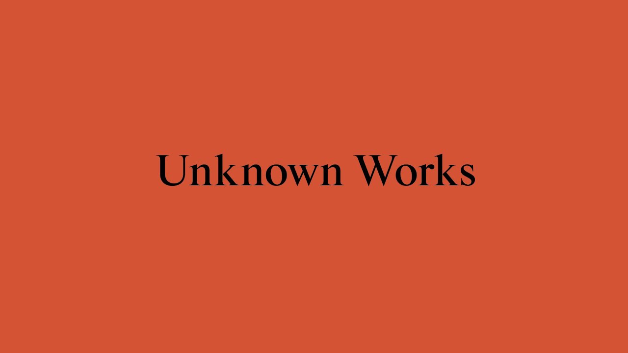 New Architects 4: Unknown Works