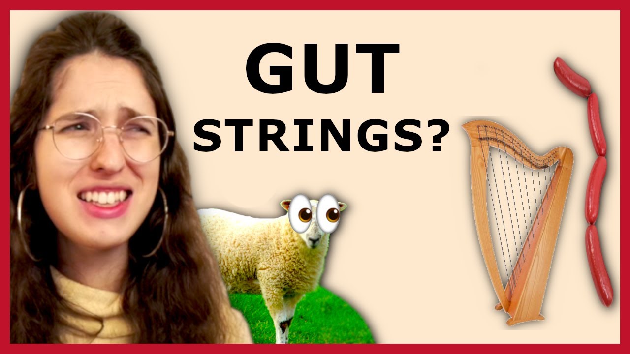 What are the strings of period instruments made of?