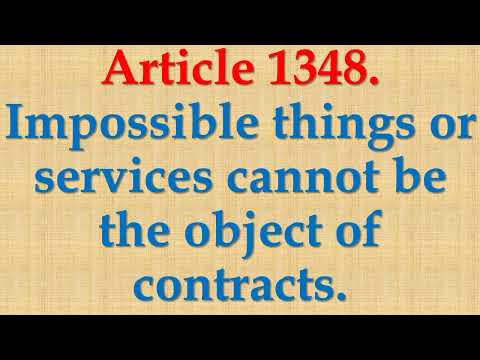 Arts. 1347 - 1349, Civil Code