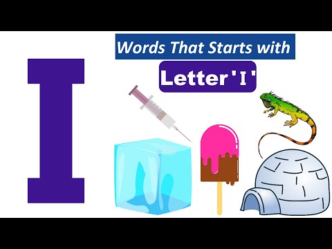 Words That Start with Letter I | Words Starting with Letter I | Letter I | Phonics | Kids Learning
