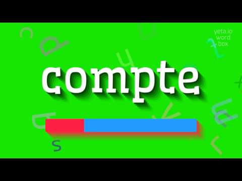 How to say "compte"! (High Quality Voices)