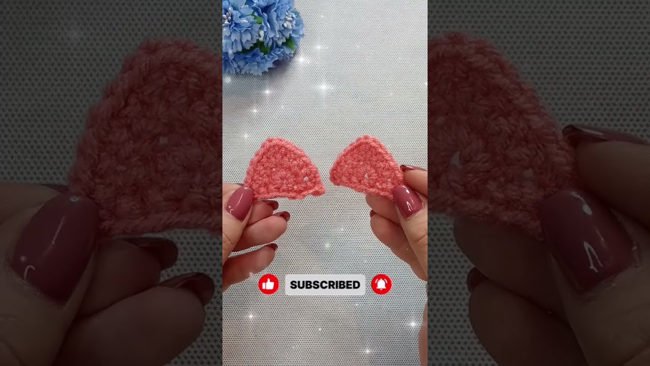 How to Crochet Cat Ears (easy beginner tutorial)