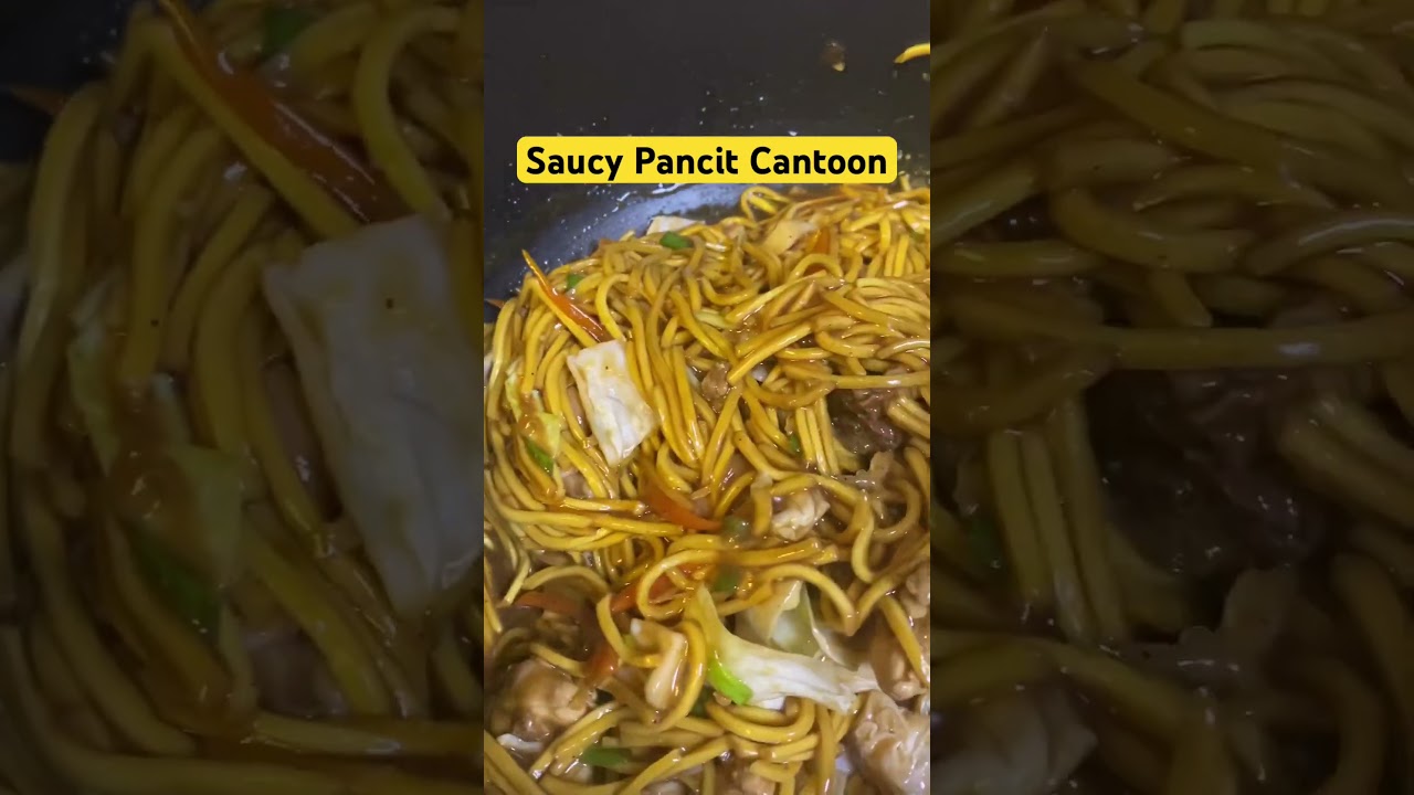 Saucy Pancit Cantoon #satisfying  #asmr  #asmrsounds  #pancitcantonrecipe  #shorts