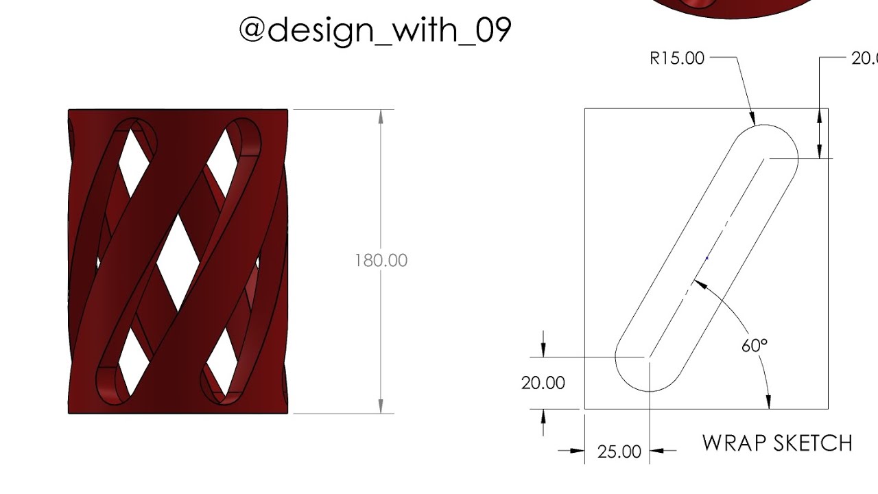 Wrap command in solidworks|Solidworks tutorial |Practice Drawing|3D modeling