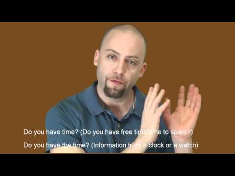 The difference between time and the time.English lesson