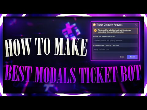 How to make Best V14 Modals Ticket bot with Buttons