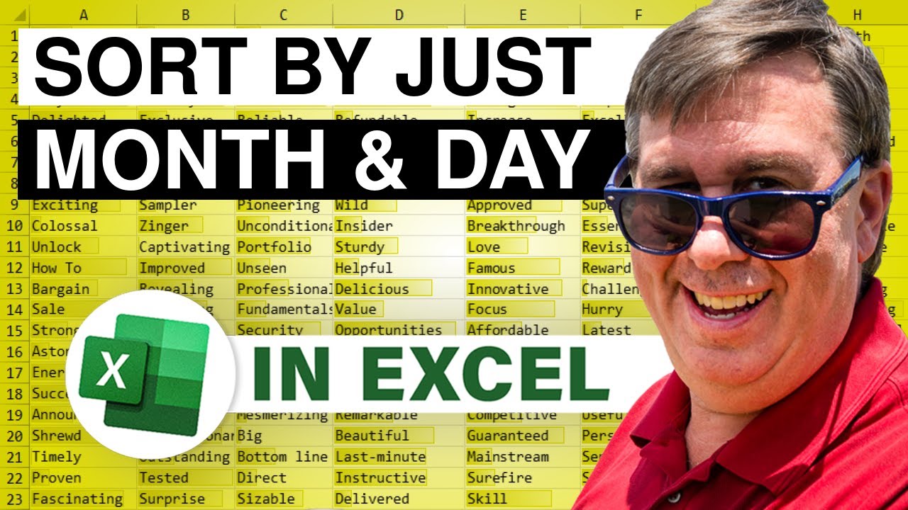 Dueling Excel - "Sort by JUST Month and Day": Podcast #1682 | MrExcel Message Board