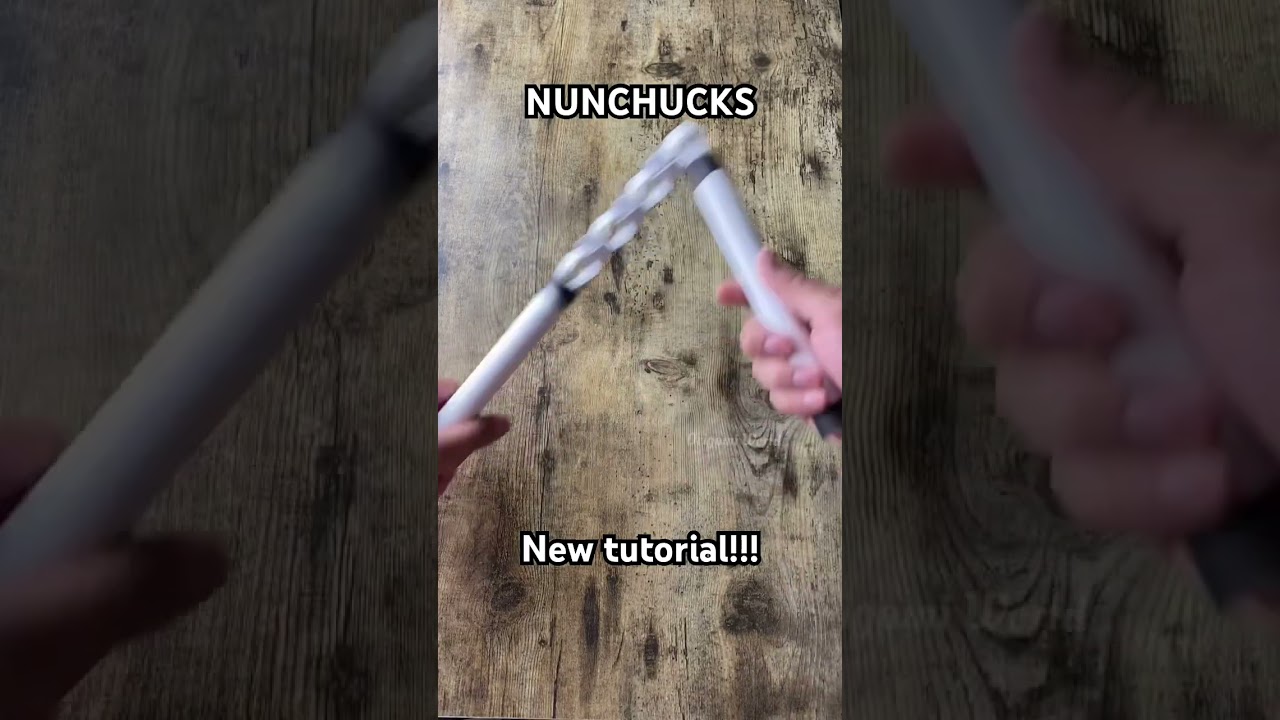 PAPER NUNCHUCKS ORIGAMI WORLD TUTORIAL WEAPON CRAFTS | DIY NUNCHUCKS NINJA TURTLE WEAPON FOLDING