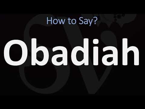 How to Pronounce Obadiah? (CORRECTLY)