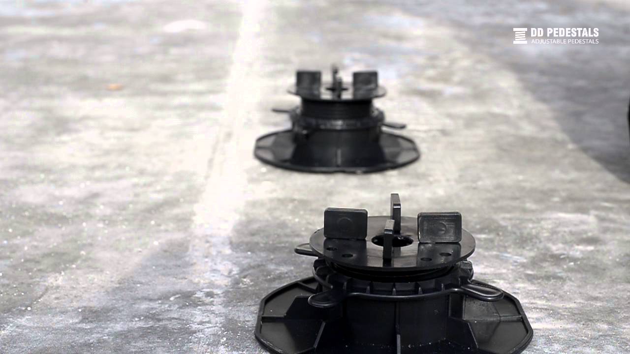 Adjustable Pedestals with ceramic tiles installation
